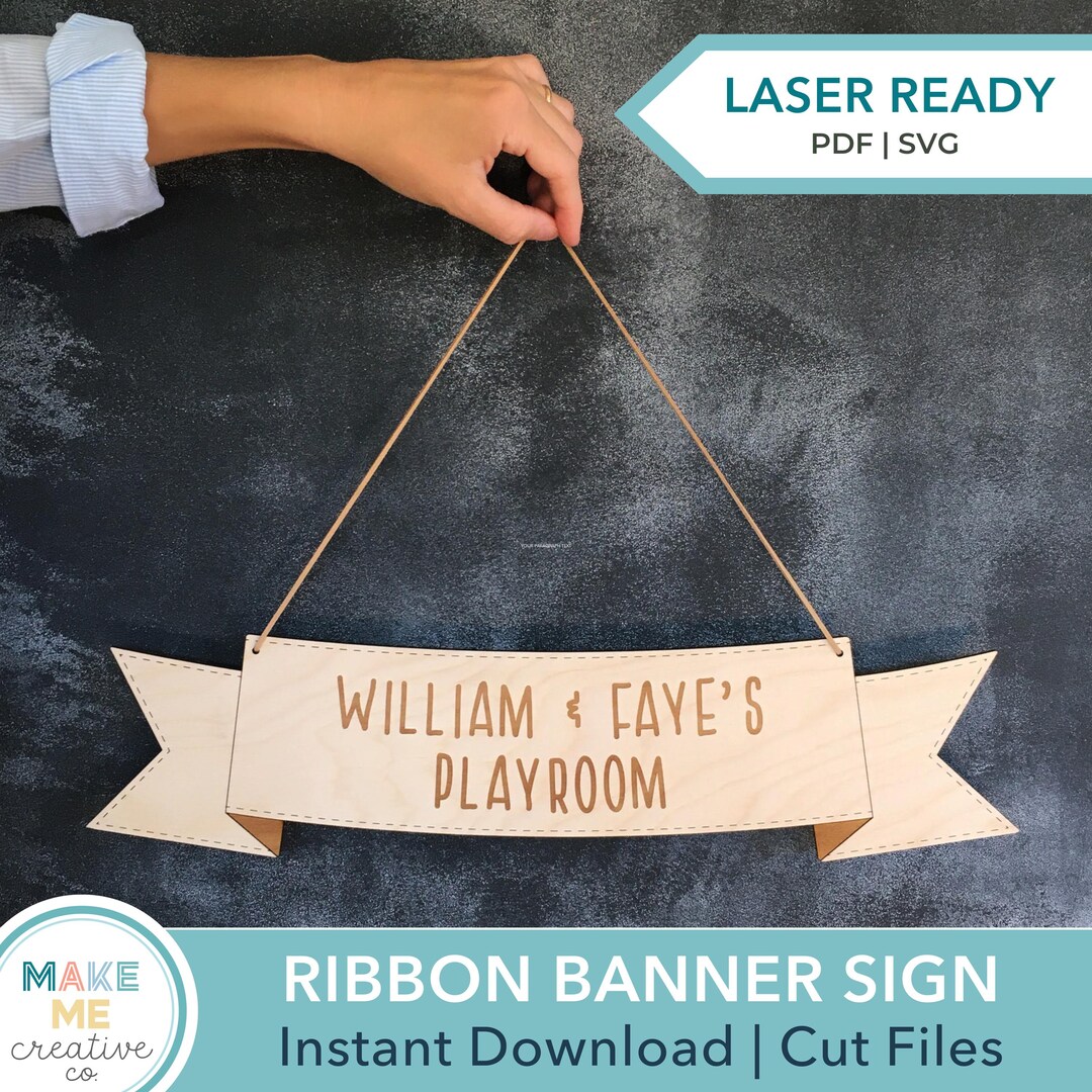 Kids Playroom Sign SVG, Baby Name Sign, Childrens Bedroom Decor Laser ...