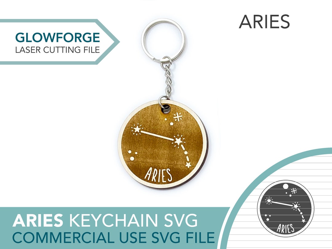 ARIES SVG Cut File, Glowforge Laser File, Star Sign Constellation Charm ...