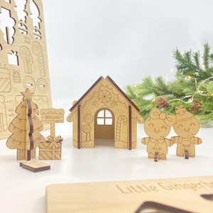 Gingerbread House SVG, Glowforge Christmas Cut Files, Gingerbread Man ...