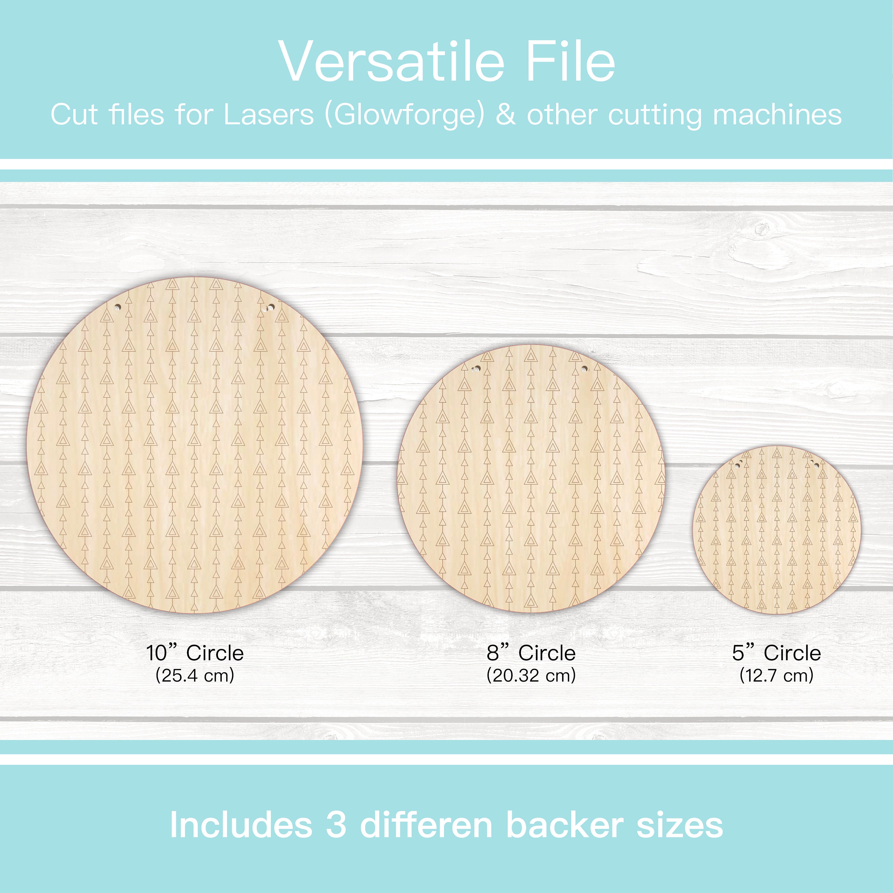 SVG Files for Circular Laser Cut Sign With Triangle Pattern, Laser Cut ...