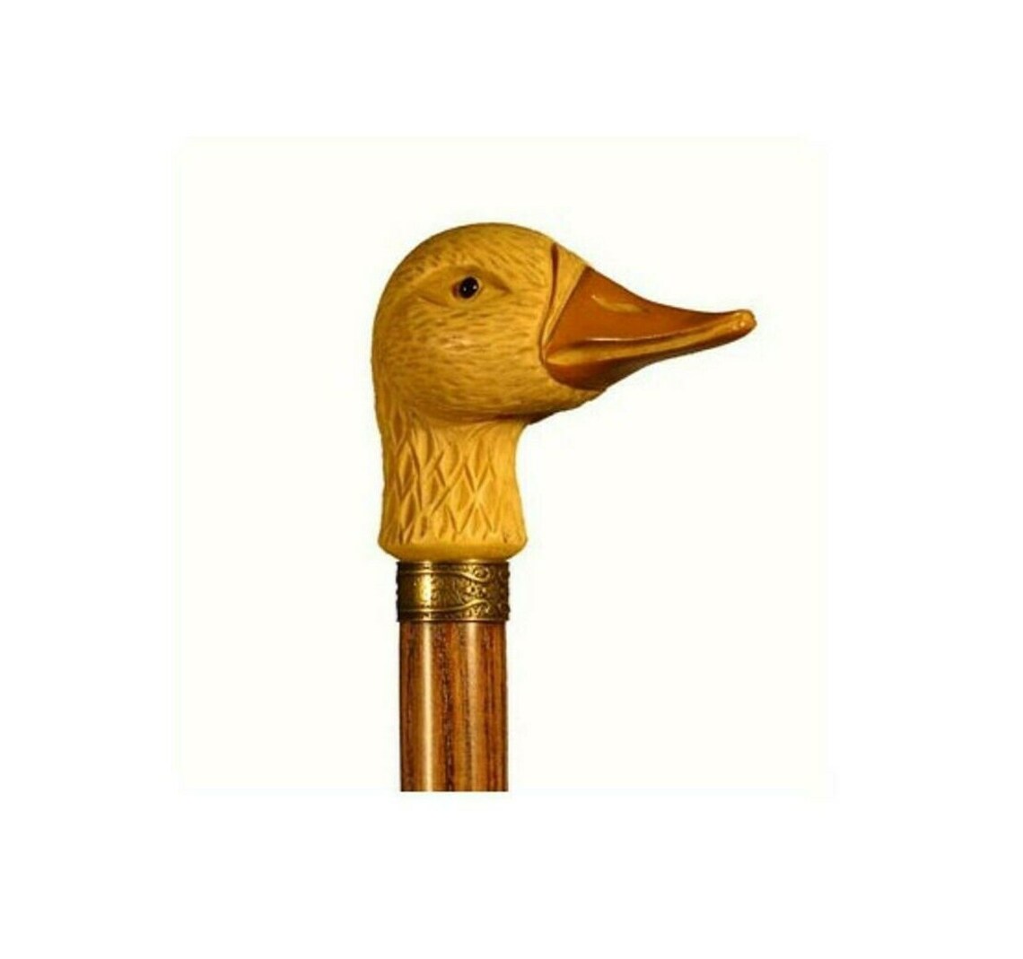Collectible Duck Head Wood Walking Stick Brown Stick Wooden - Etsy