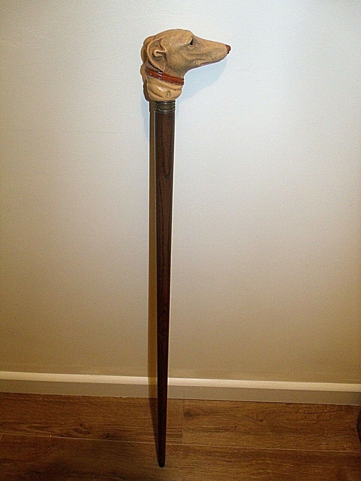 Collectible Greyhound Walking Stick Wooden Brown Stick Dog - Etsy UK