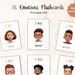 16 Emotions Flashcards Cartoon Face Expressions, Feelings, Digital ...