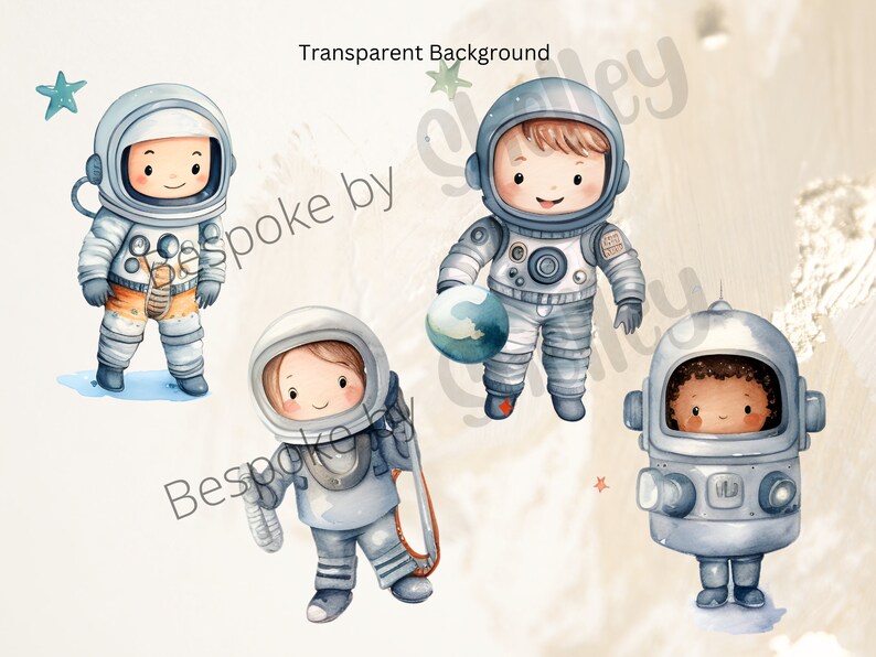 Cartoon Space Clipart Bundle: 25 Digital Downloads for Cosmic ...