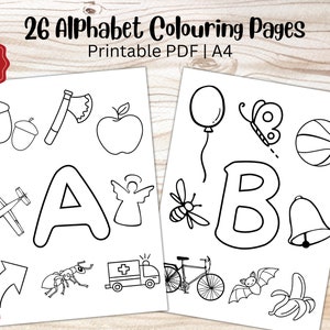 26 Alphabet Colouring Pages, Alphabet Worksheets for Kids, Preschool ...