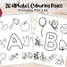 26 Alphabet Colouring Pages Alphabet Worksheets for Kids - Etsy