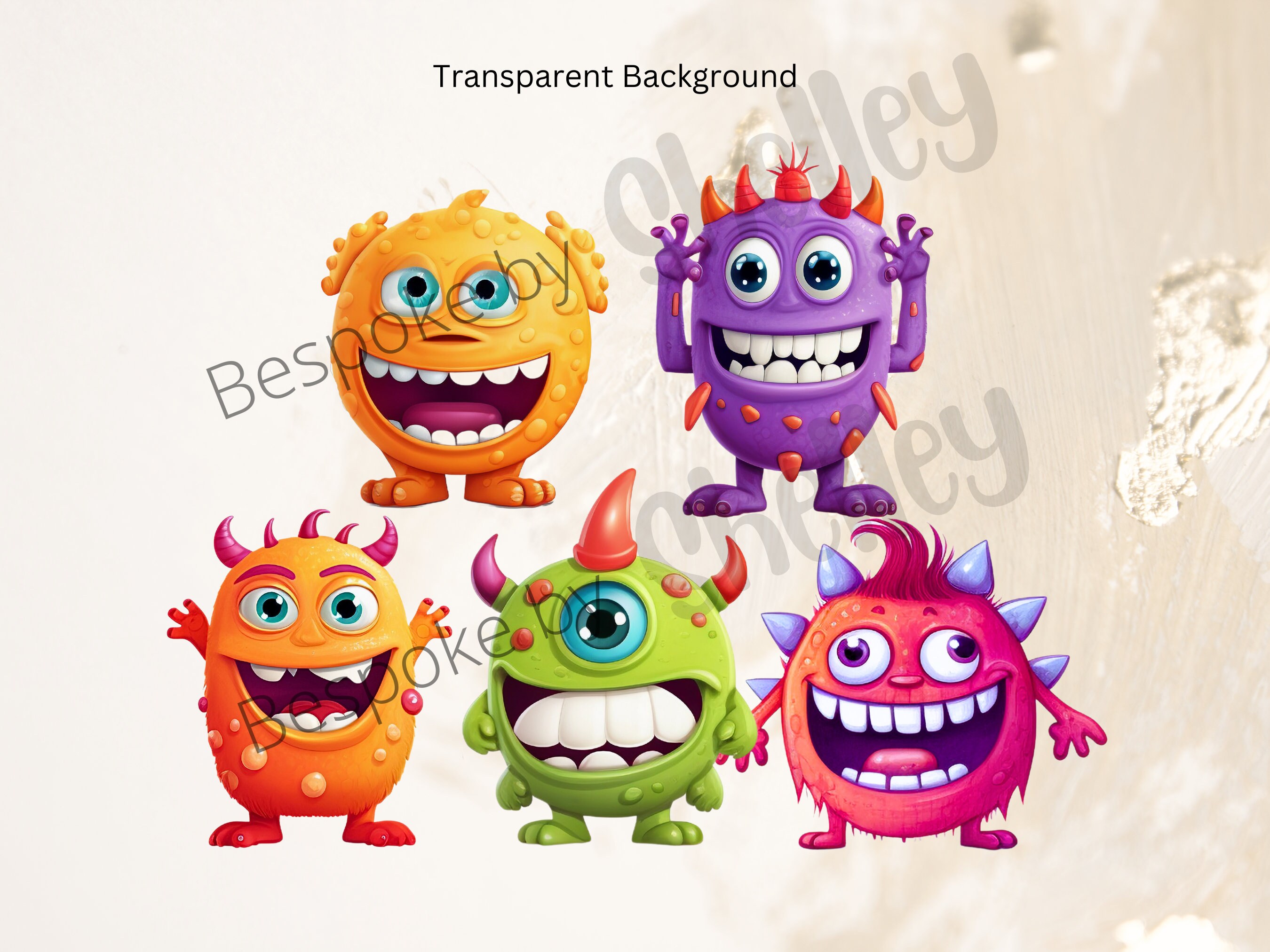Monster Clipart Bundle: 30 Loveable Cartoon Monsters (digital Download ...