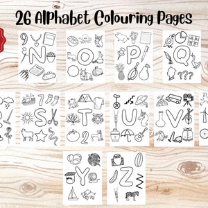 26 Alphabet Colouring Pages, Alphabet Worksheets for Kids, Preschool ...