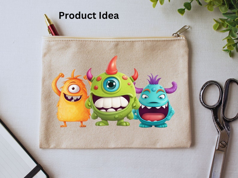 Monster Clipart Bundle: 30 Loveable Cartoon Monsters (digital Download ...