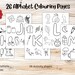 26 Alphabet Colouring Pages Alphabet Worksheets for Kids - Etsy
