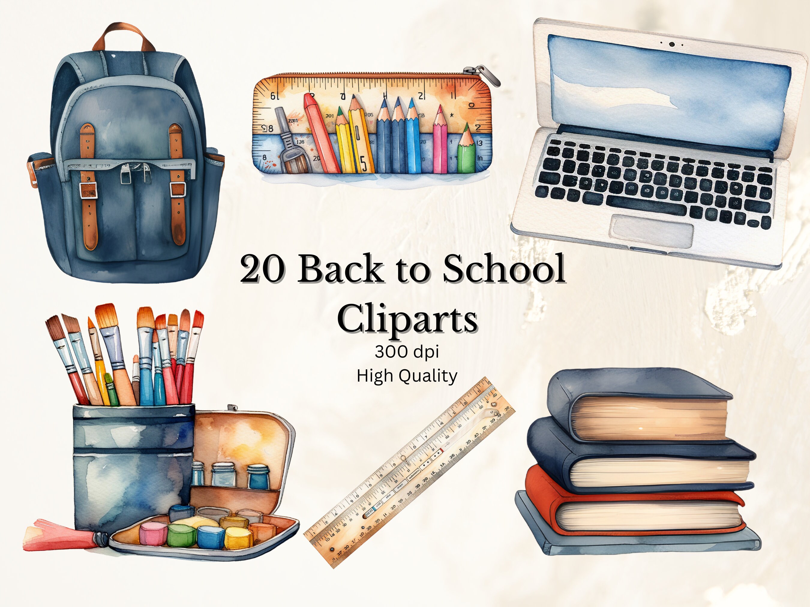 Back to School Clipart Bundle - 20 Digital Educational Graphics - Kids ...