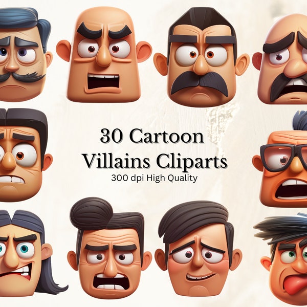 Cartoon Villain - Etsy