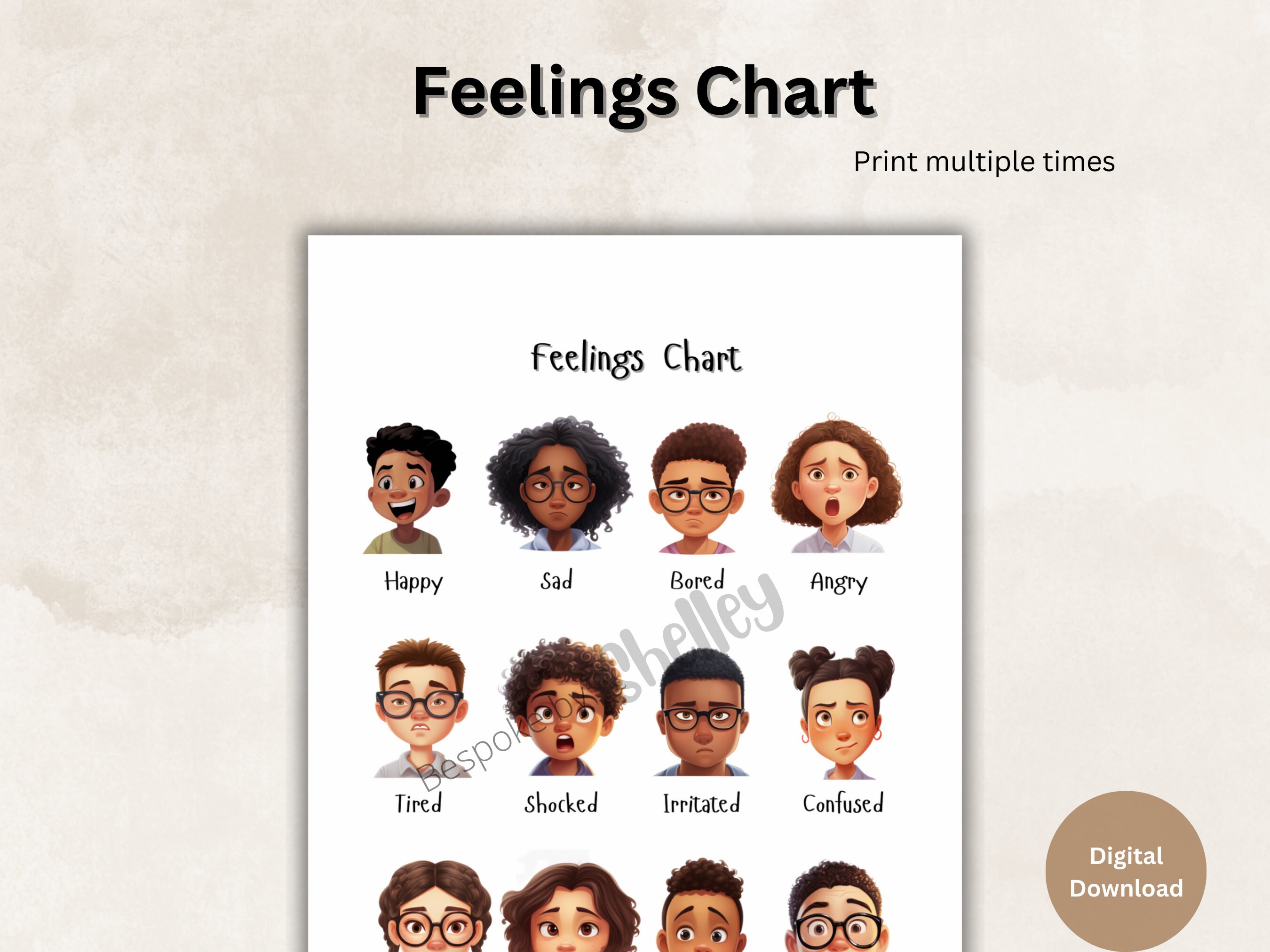 Emotional Expressions Feelings Chart for Kids - Learn and Explore ...