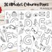 26 Alphabet Colouring Pages Alphabet Worksheets for Kids - Etsy
