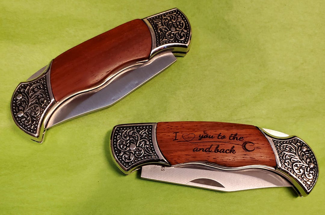 Personalized Engraved Wooden Utility Knife, Utility Knife With Wood ...