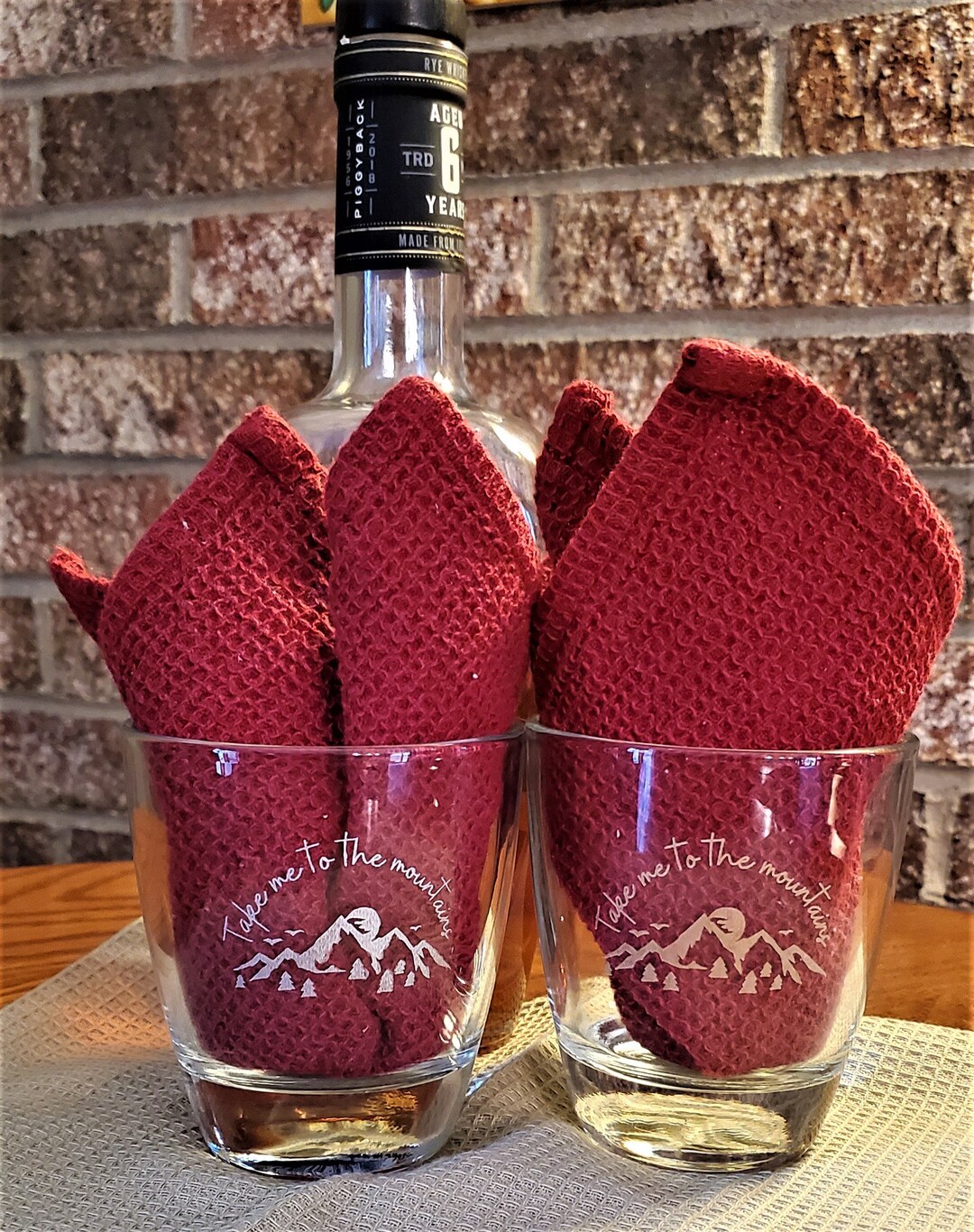 Personalized Whiskey Glass Engraved Monogram Rocks Cocktail Glass