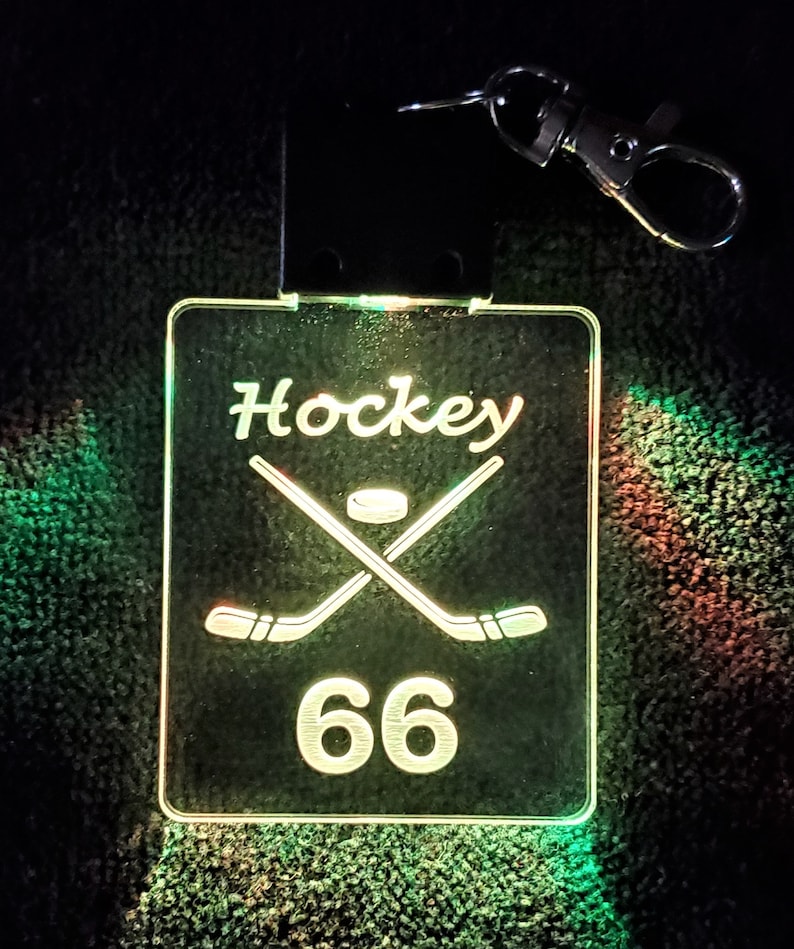 Acrylic LED Keychain Laser Engraved Sports Keychain - Etsy