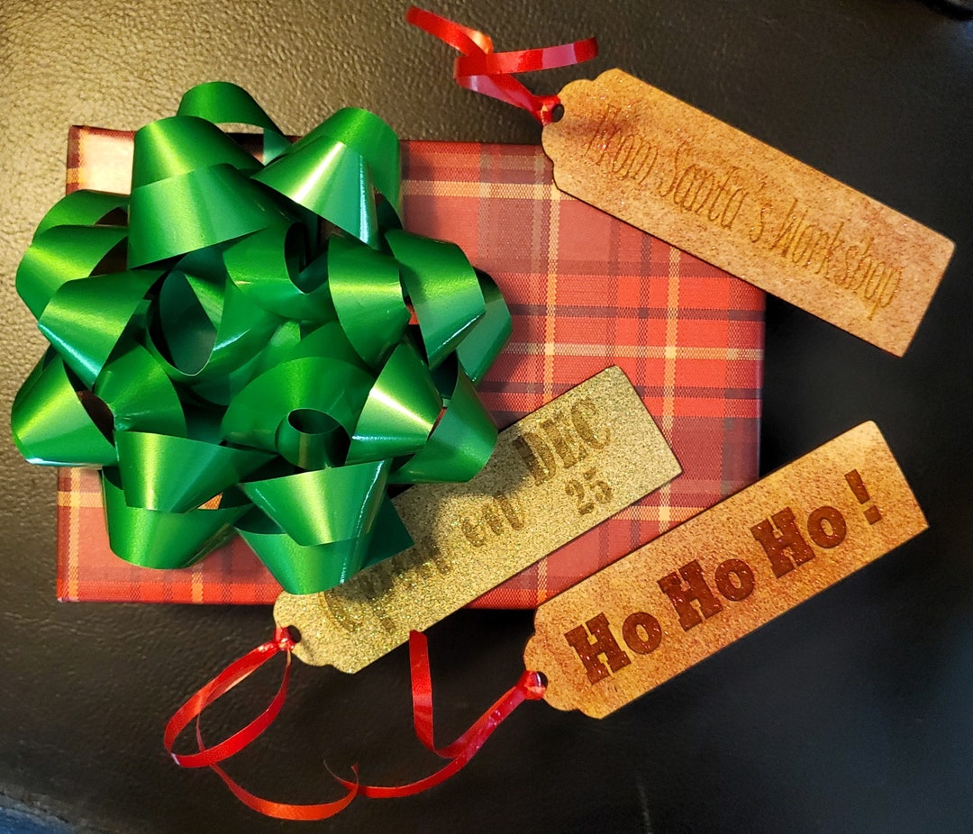 Christmas Gift Tags, Laser Engraved Gift Tags, Gift Tags, Christmas ...