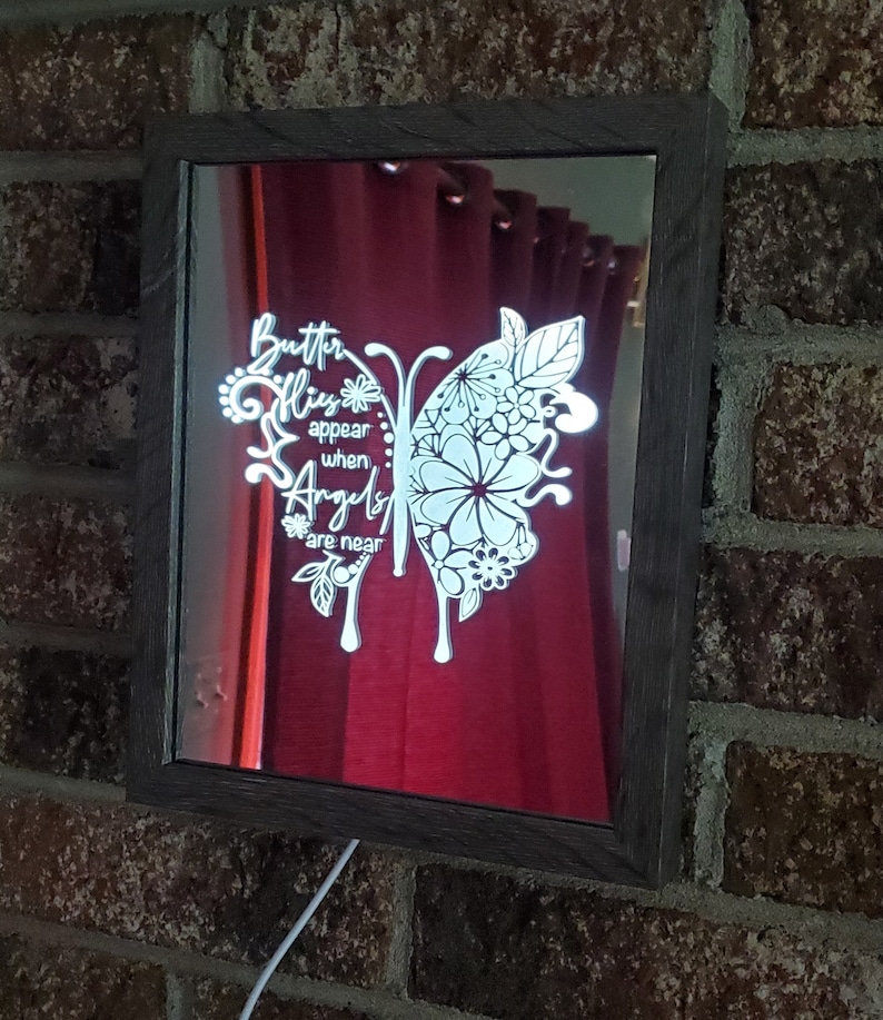 LED Lit Mirror, Custom Engraved LED Mirror, Home Decor, Mother's Day ...