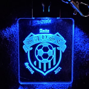 Acrylic LED Keychain, Laser Engraved, Sports Keychain, Activities ...
