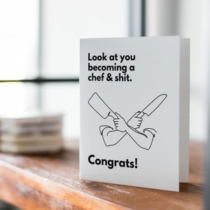 New Chef Graduation Card, Graduation Card for Culinary Graduate, Look ...