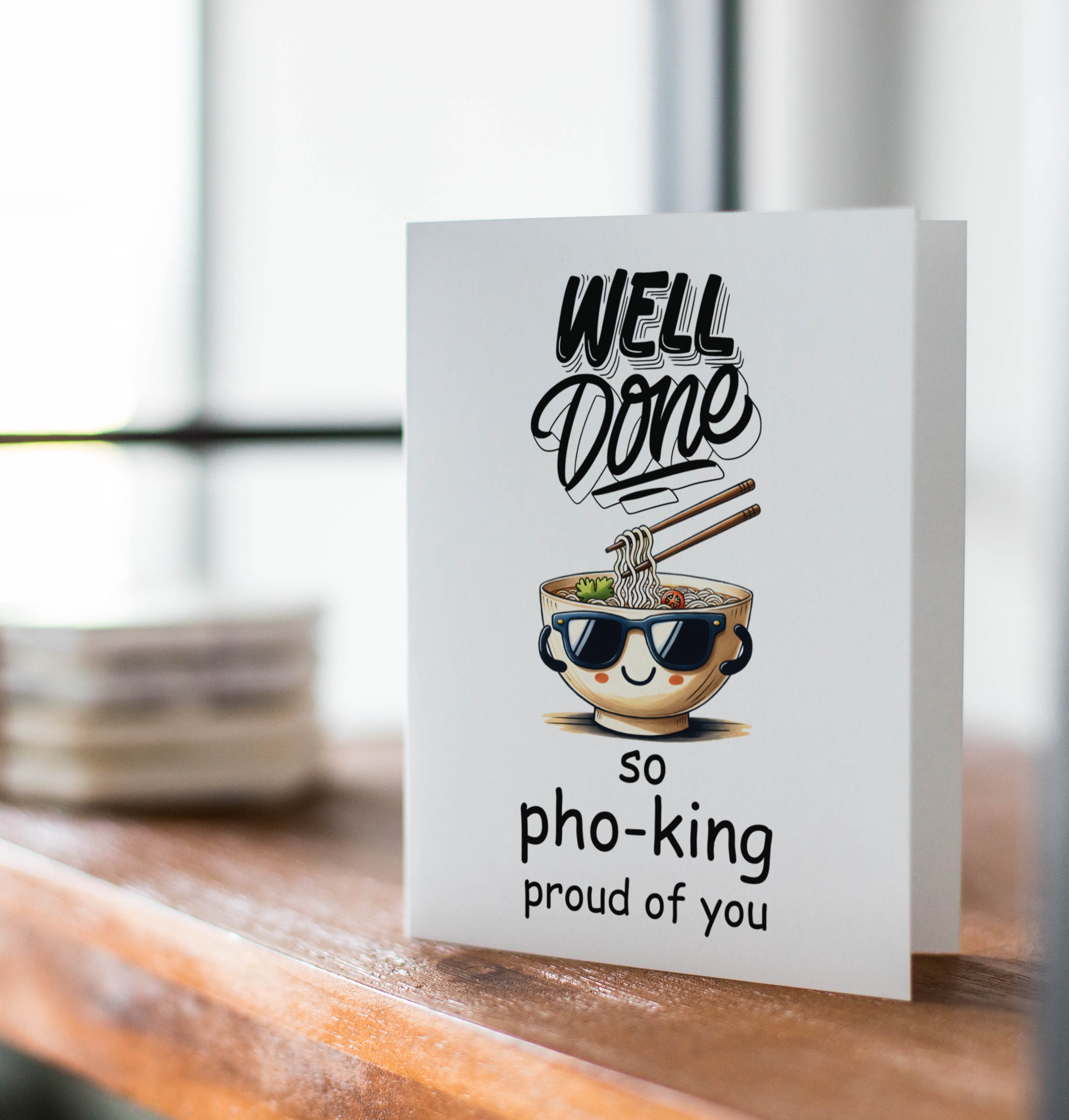 Funny Graduation Pho Card, Food Pun Card - Etsy