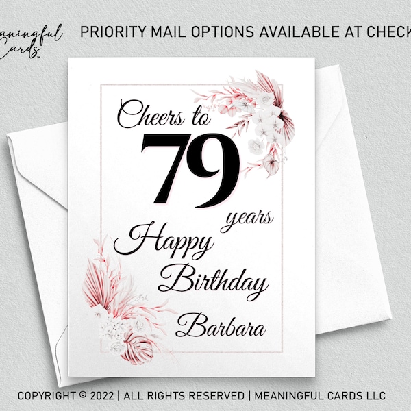 79th Birthday Card - Etsy
