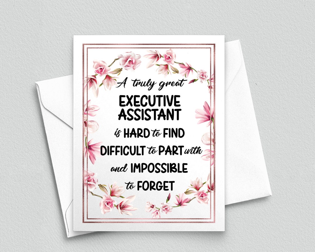 Executive Assistant Thank You Card for Executive Assistant - Etsy