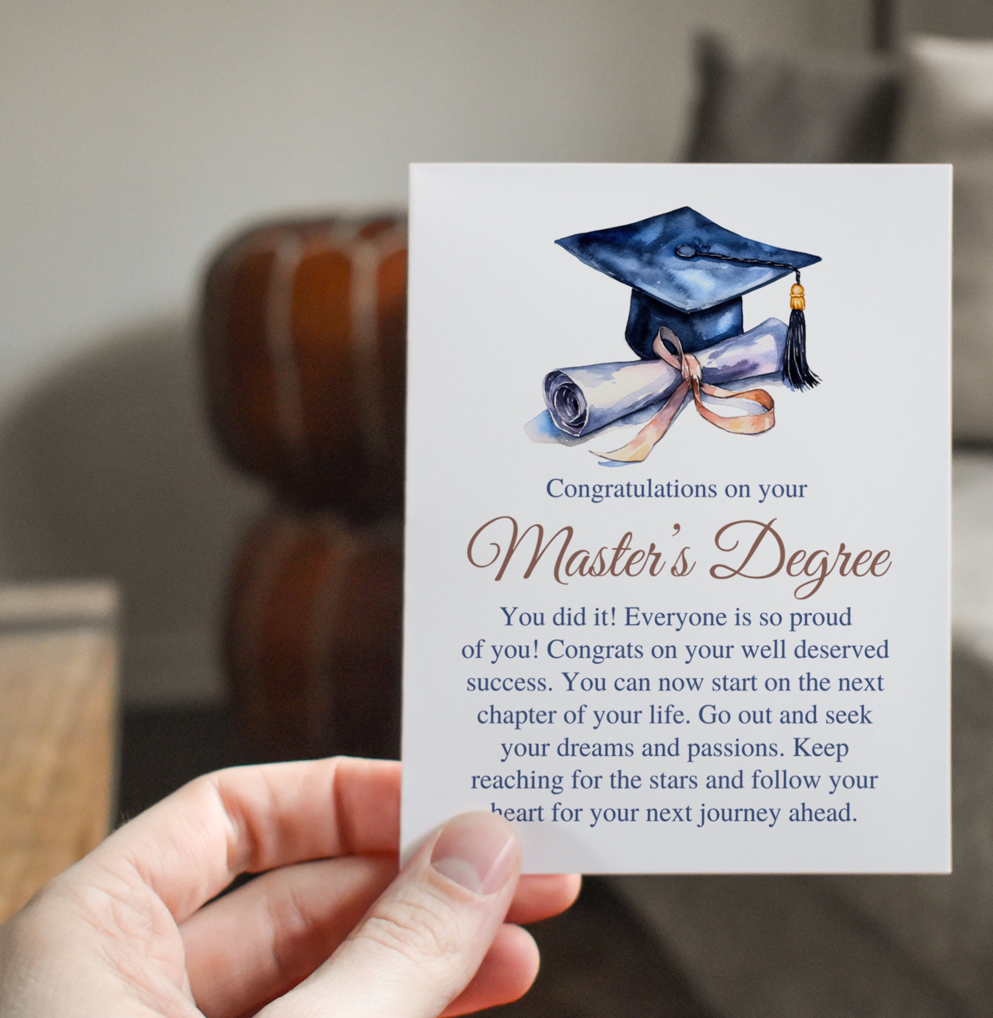 Master's Degree Graduation Gift - MA MBA Graduate Card - Etsy