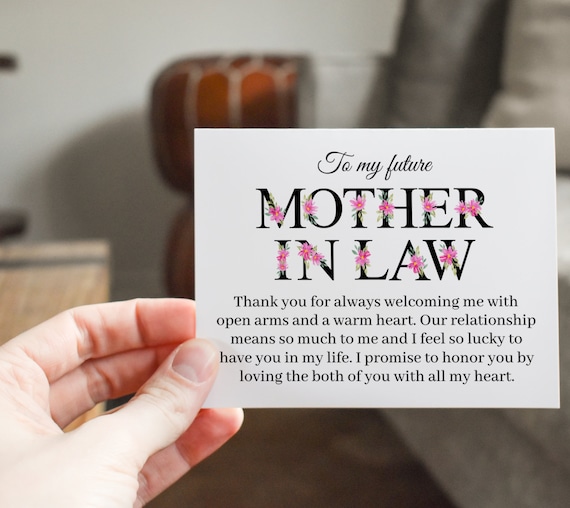 Future Mother in Law Mothers Day Gift Fiance Mother Birthday Card Fiances Mom Thoughtful Gift Etsy