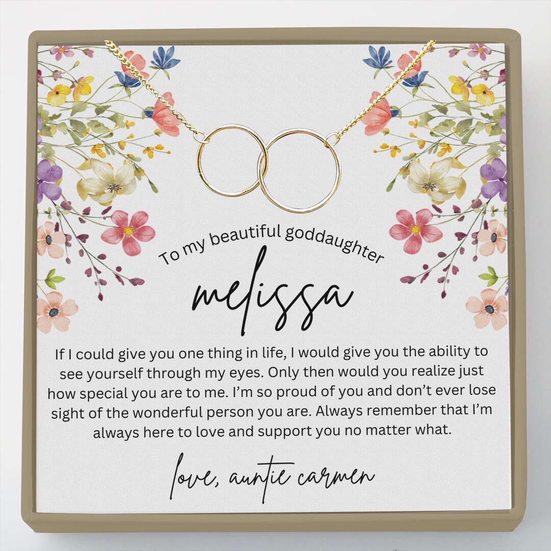 Goddaughter Necklace, Sterling Silver Circles, Personalized Birthday ...