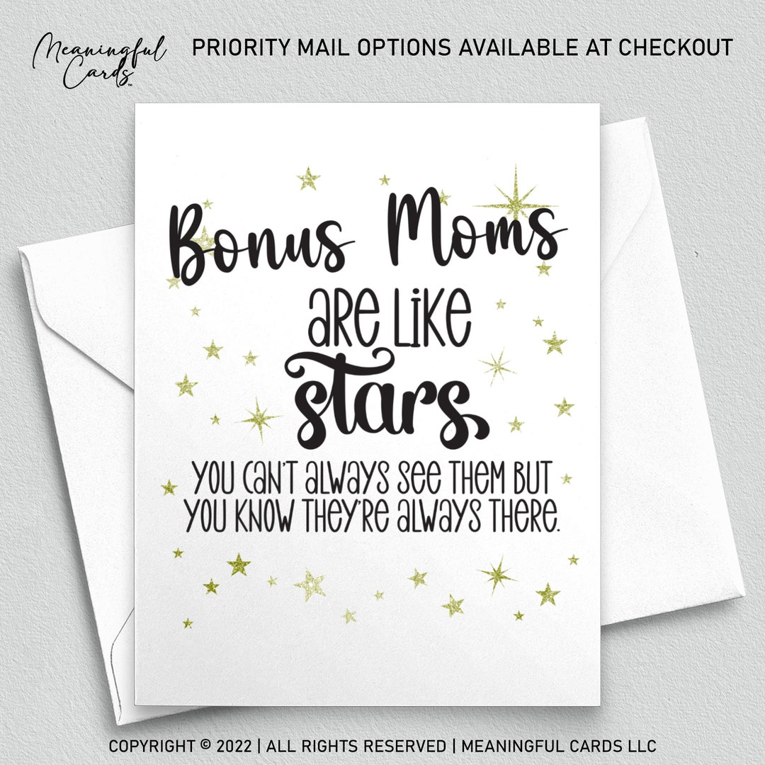 Bonus Mom Card for Stepmom - Bonus Moms Are Like Stars, You Can't ...