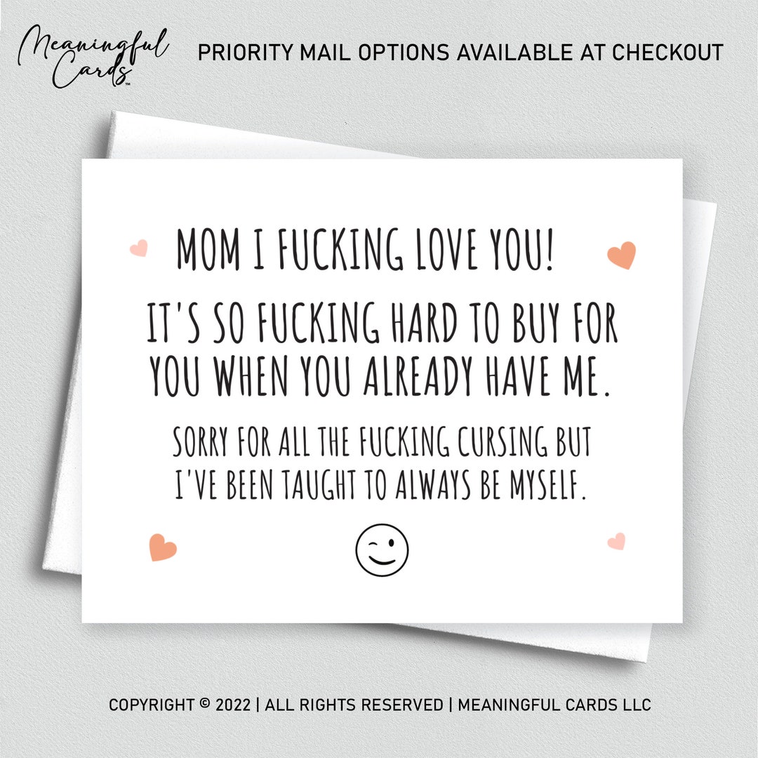 Mother's Day & Birthday Card | Funny Cursing Mom Card | Funny Mother's ...