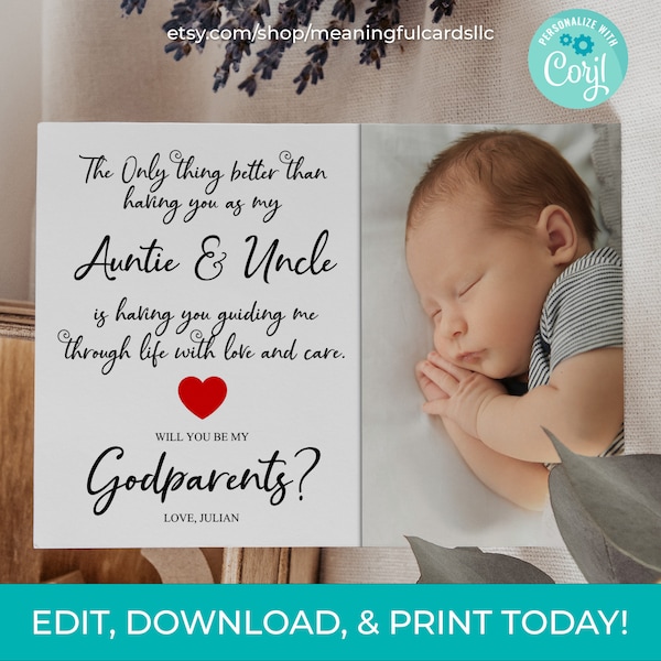 Godparents Proposal - Etsy