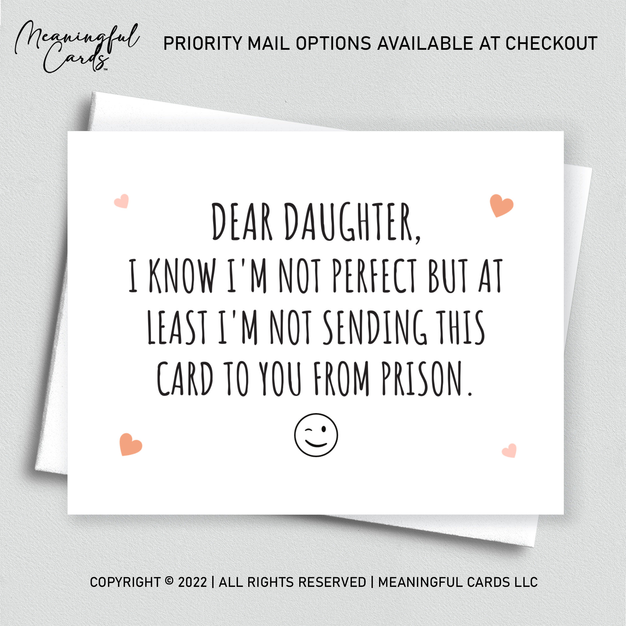 Funny Daughter Card, Sarcastic Gift From Mom, Dad, Not From Prison - Etsy