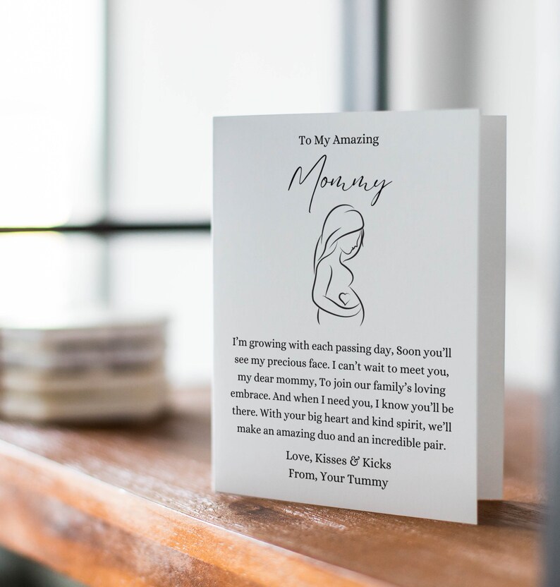 Mommy to Be Card: Pregnancy Gift From Baby - Etsy