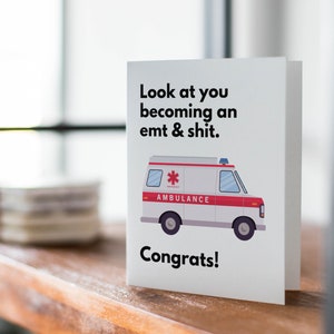 New EMT Graduation Card, Graduation Card for Emergency Services ...