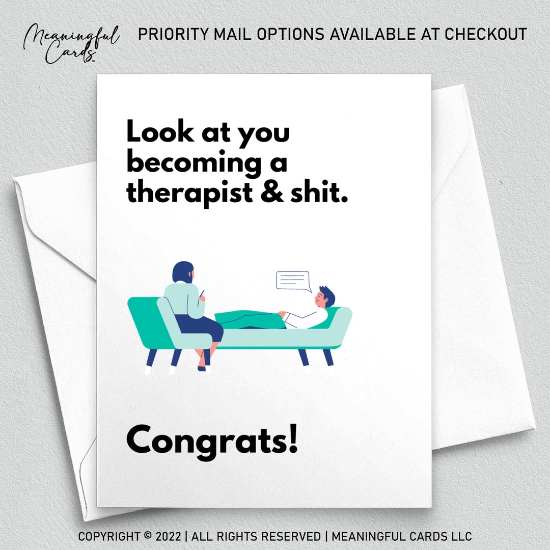 New Therapist Graduation Card, Graduation Card for Counselor, Look at ...