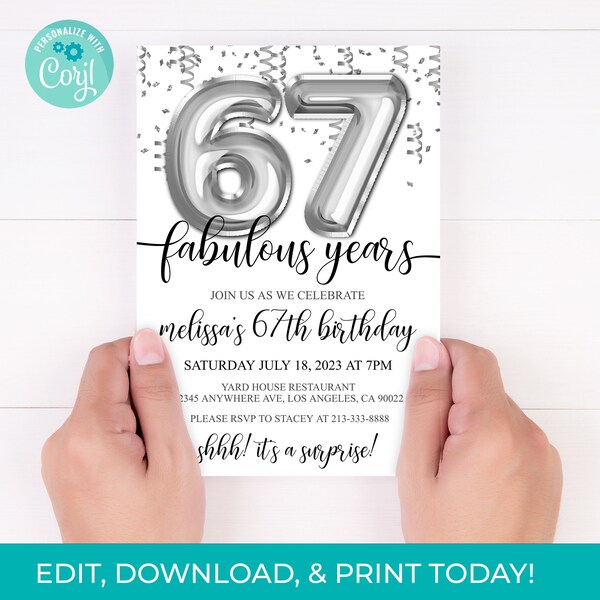 67th Birthday - Etsy