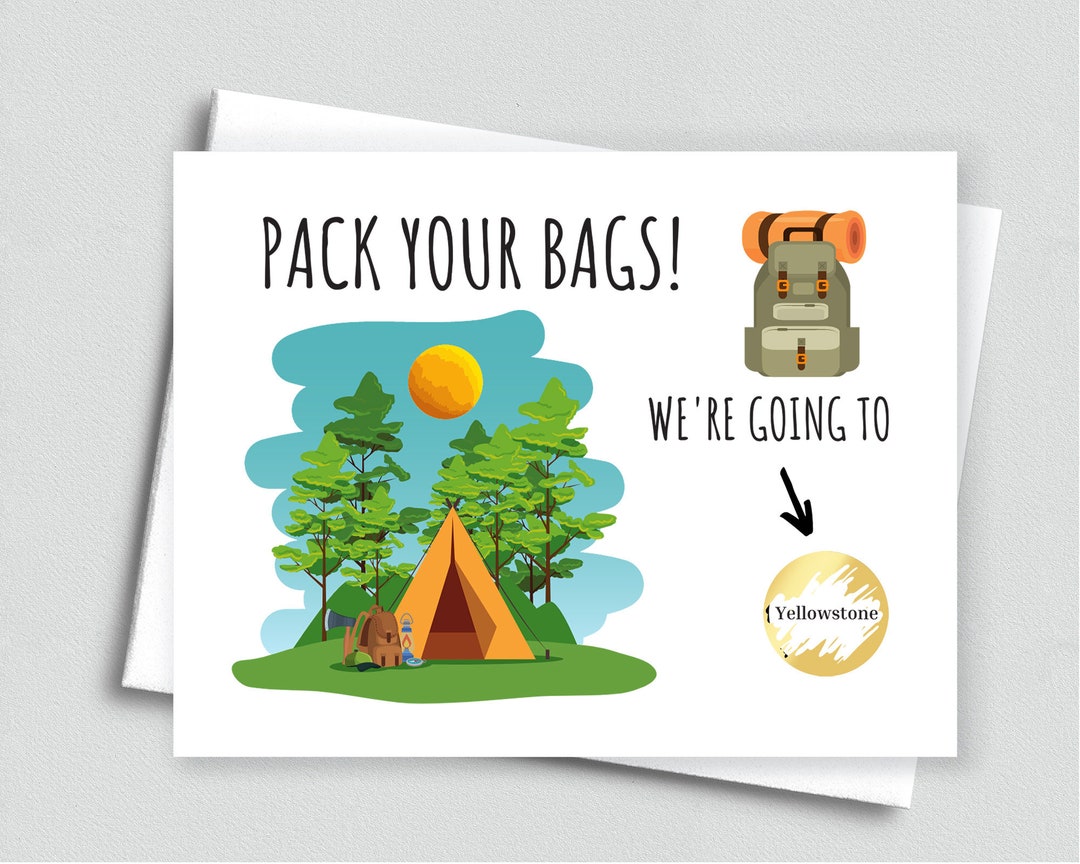 Pack Your Bags Surprise Camping Scratch off Card Camping Trip - Etsy