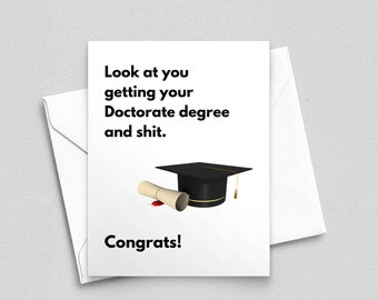 Funny Phd Card - Etsy