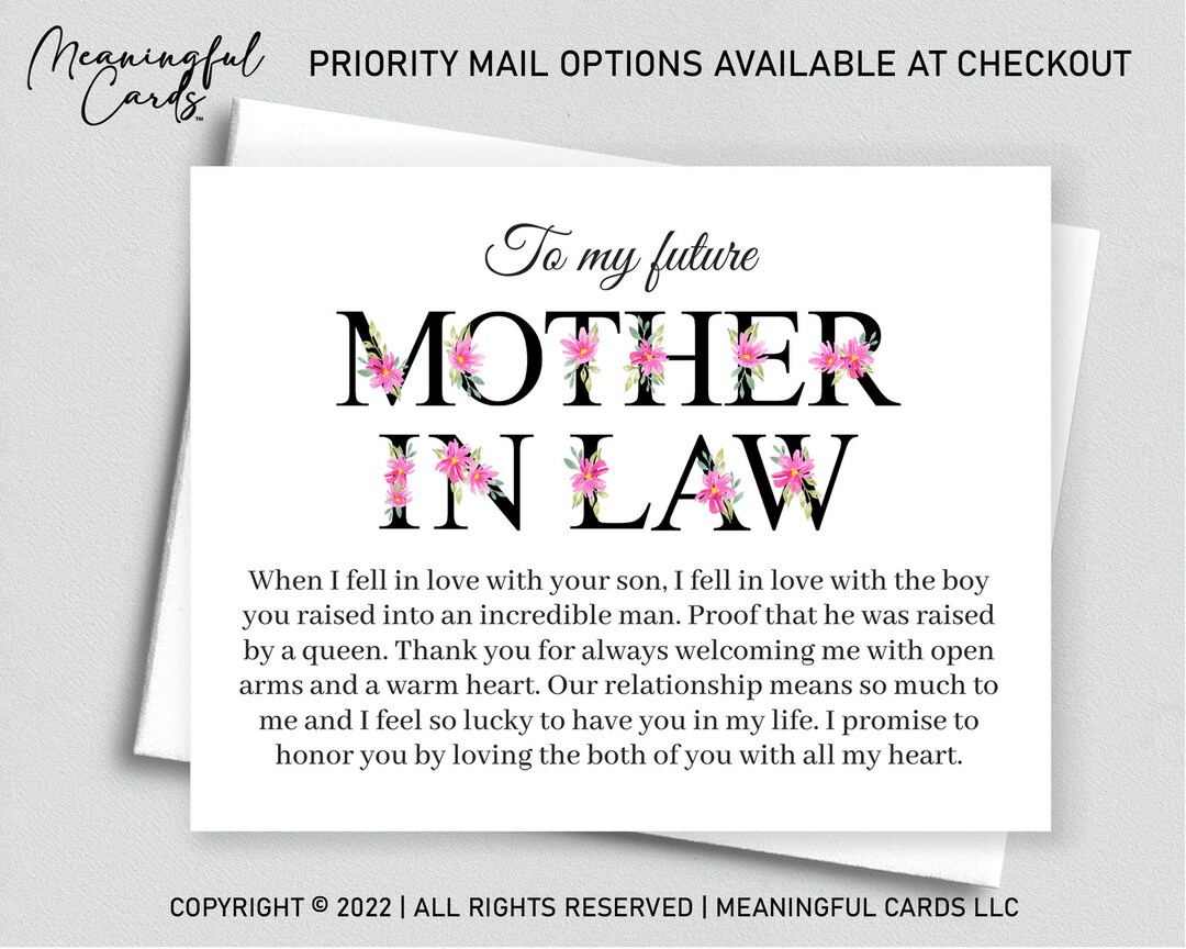 Future Mother In Law Mothers Day T Fiance Mother Birthday Etsy