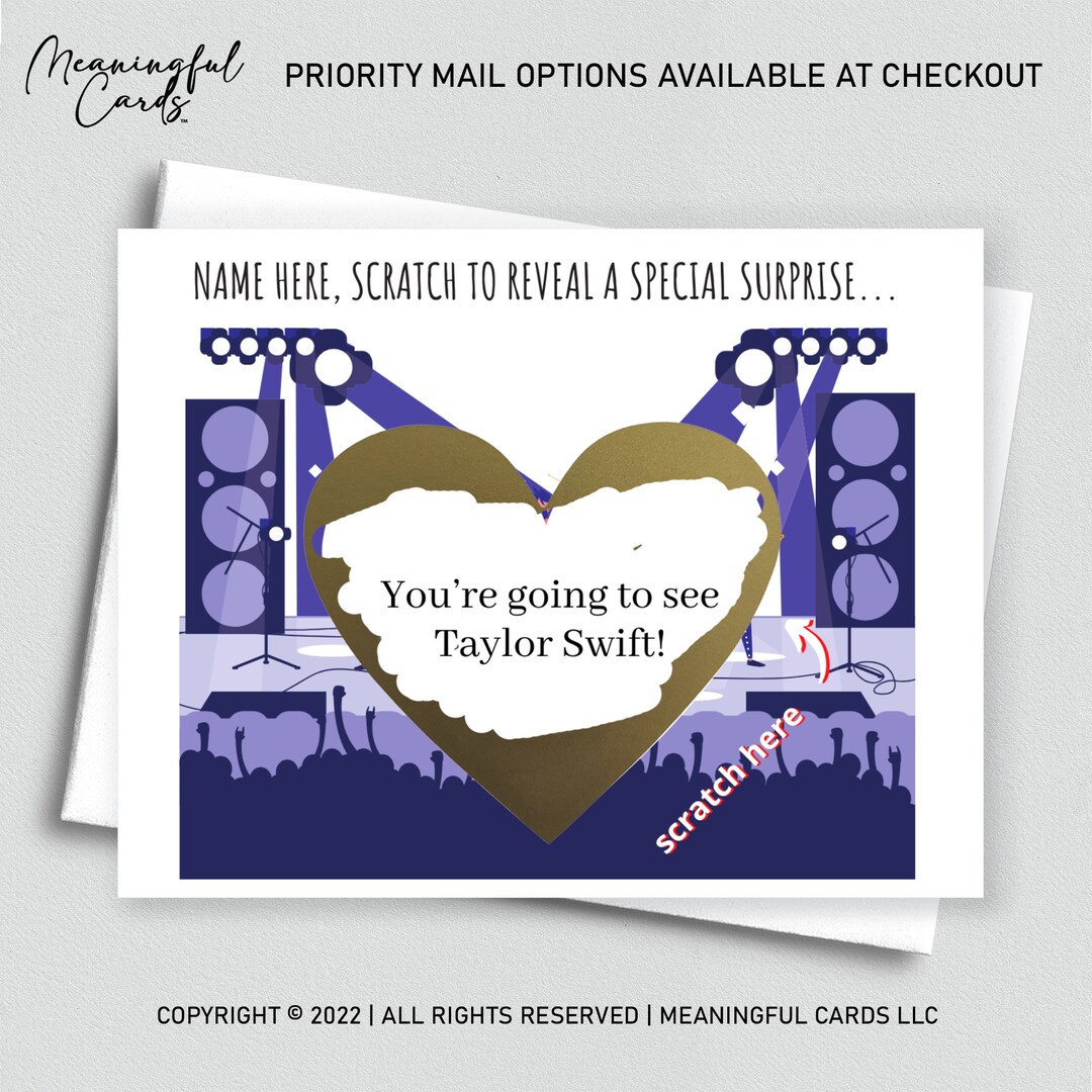 Surprise Concert Scratch off Card, Concert Birthday Gift Scratch off ...