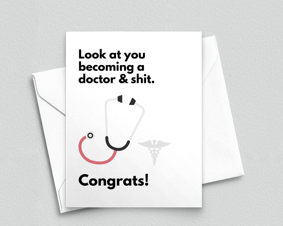 New Doctor Graduation Card Graduation Card for Medical - Etsy