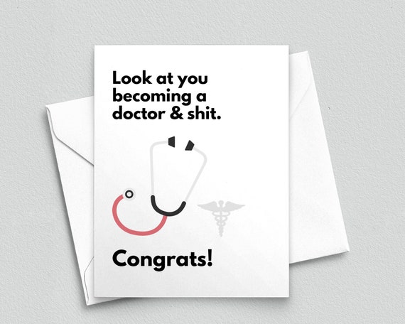 New Doctor Graduation Card Graduation Card for Medical - Etsy