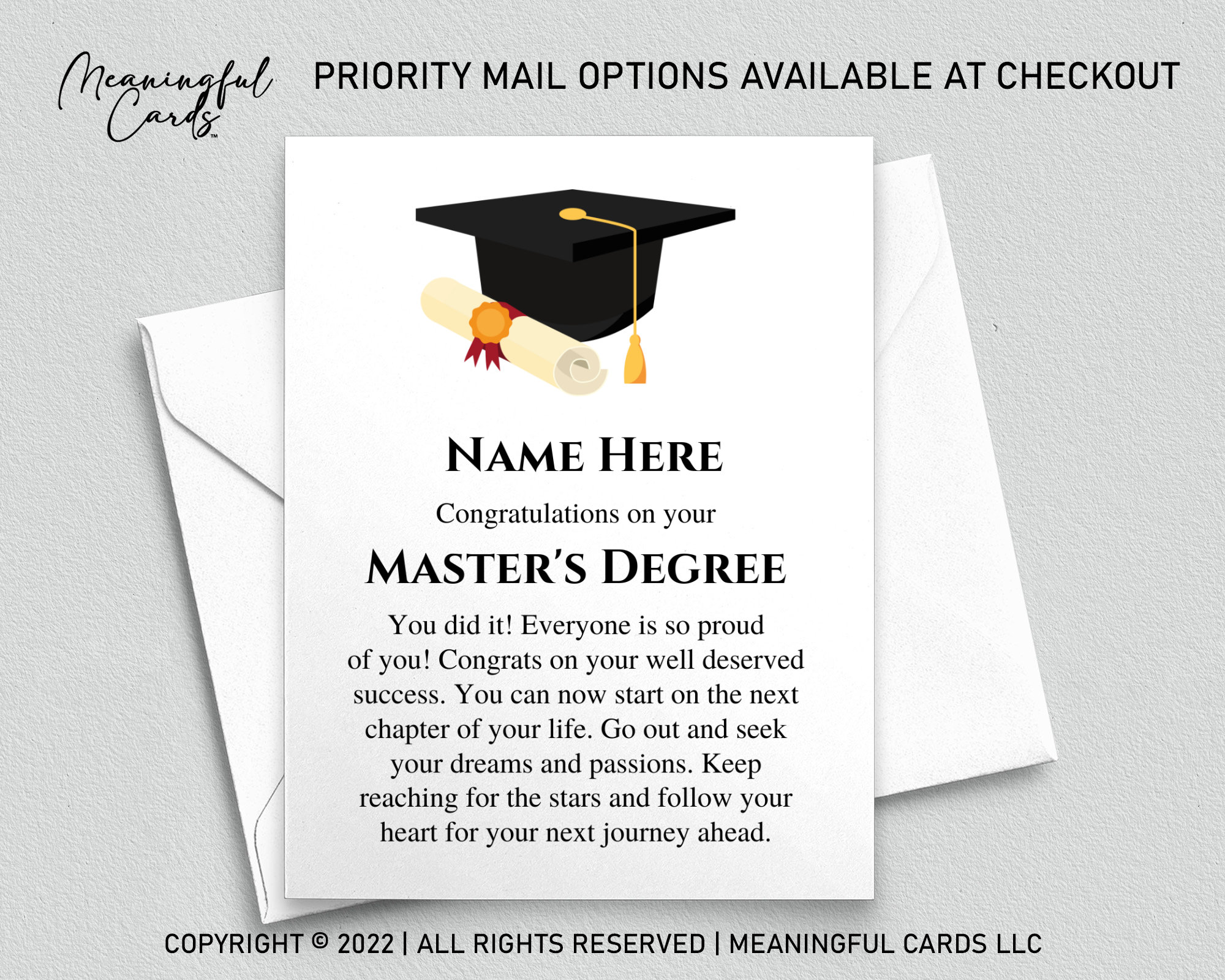 Personalized Master's Degree Graduation Card – MA MBA Graduate - Etsy