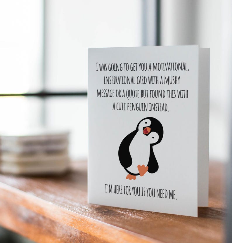 Funny Encouragement Card, Emotional Support for Grieving - Etsy