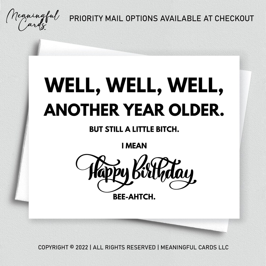 Funny Snarky Birthday Card: Rude Sibling Card - Etsy