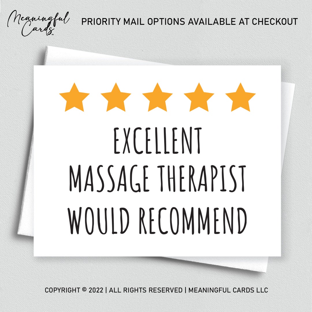 Funny Massage Therapist Thank You Card T For Massage Therapist