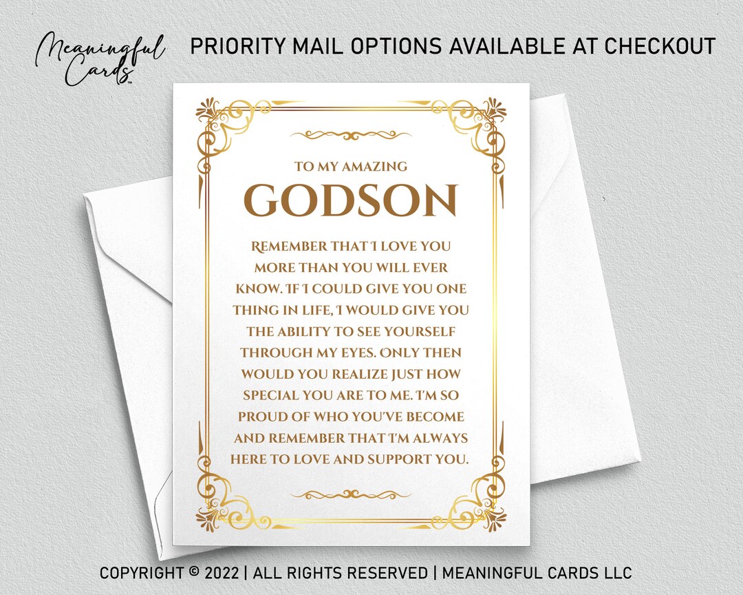 Thoughtful Card for Godson - Etsy